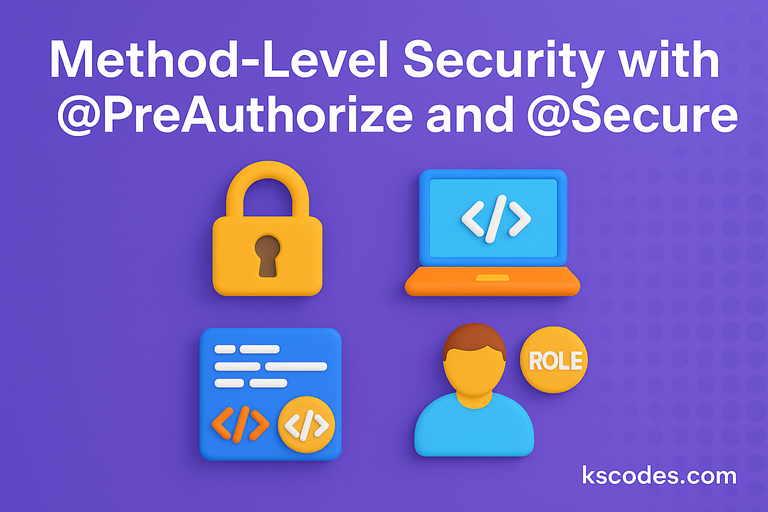 Method-Level Security with @PreAuthorize and @Secured in Spring Boot - KSCodes